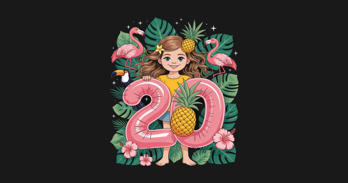 20th Birthday Party Pool Summer Hula Hawaiian - 20th Birthday Party ...