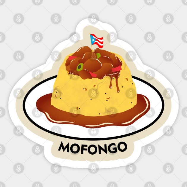 Puerto Rican Food Mofongo Latino Caribbean - Puerto Rico - Sticker ...