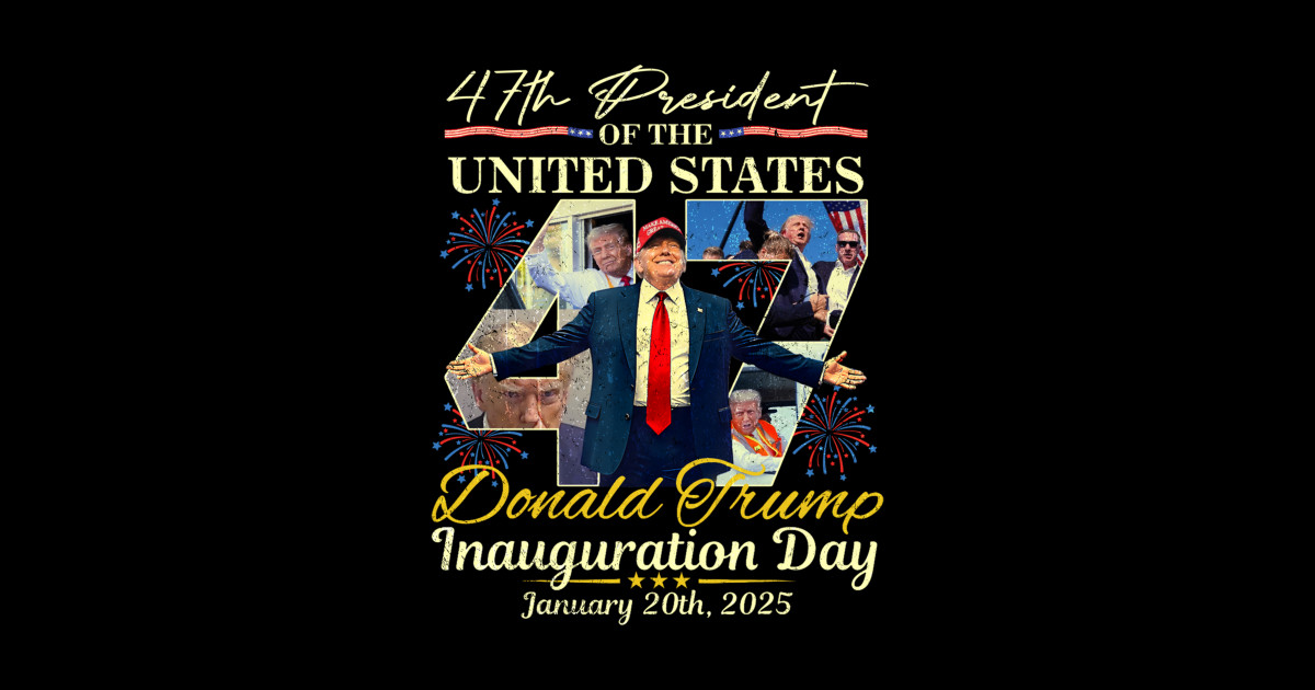 President Donald Trump Inauguration Day 2025 retro vintage style ...