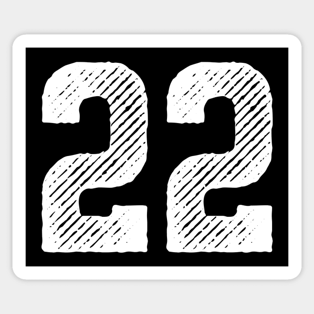Rough Number 22 - 22nd Birthday - Sticker | TeePublic