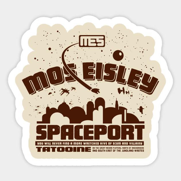Mos Eisley Spaceport - Star Wars - Sticker | TeePublic
