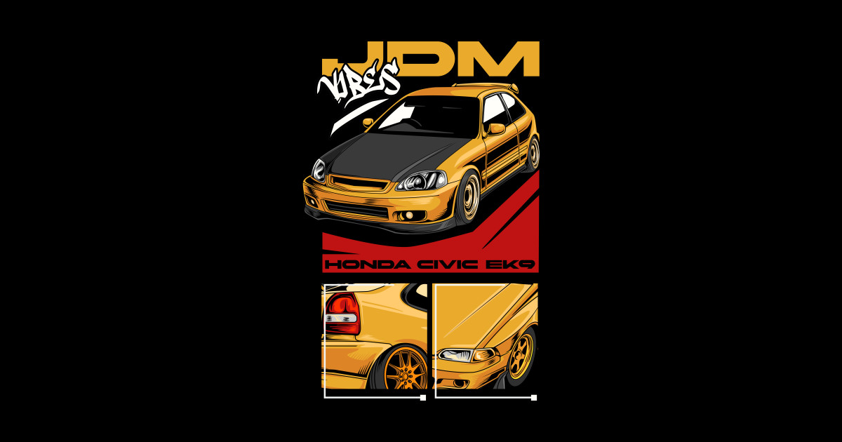 Civic EK9 Fan Art - Honda Civic Ek9 - Sticker | TeePublic