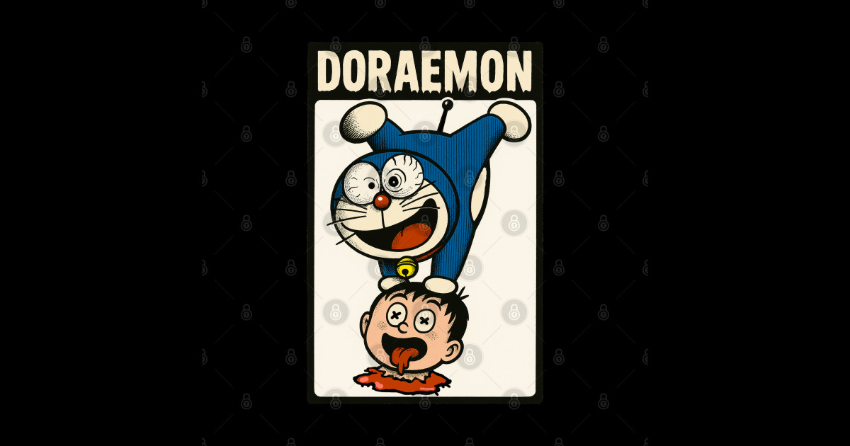 Doraemon Horror - Doraemon - Sticker | TeePublic