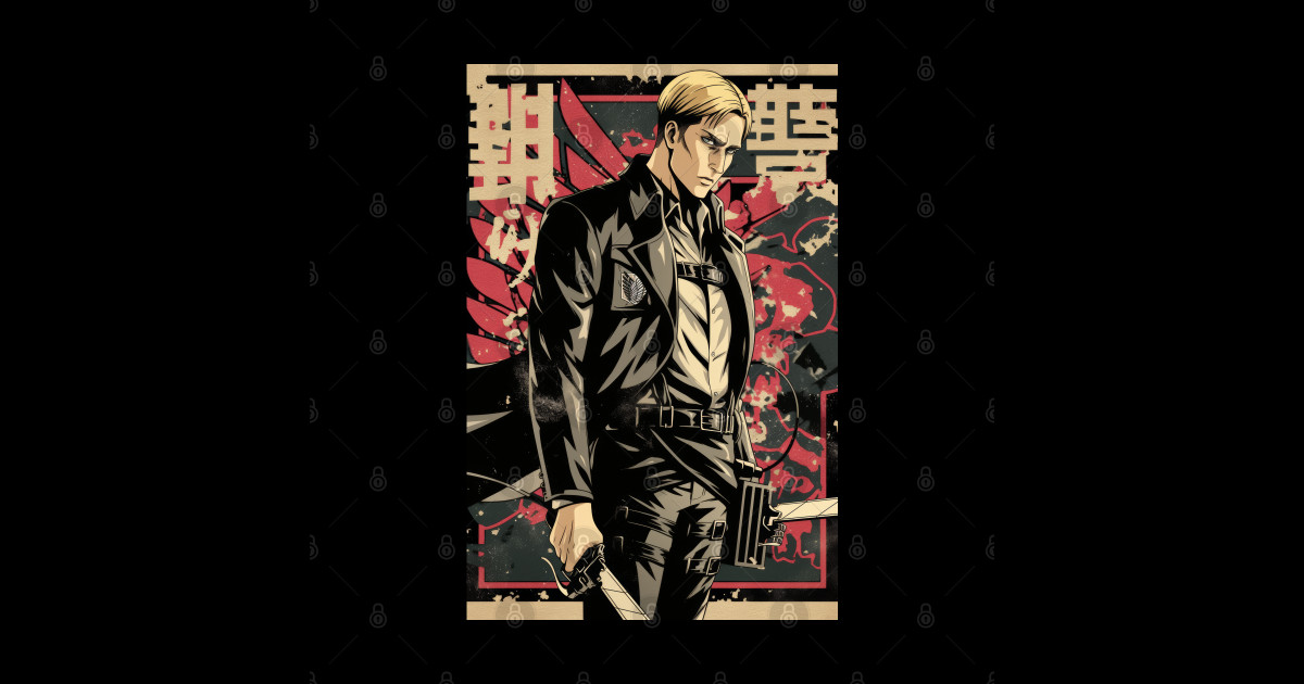 Aura Farming Erwin Smith Chad Max - Attack On Titan - Sticker | TeePublic