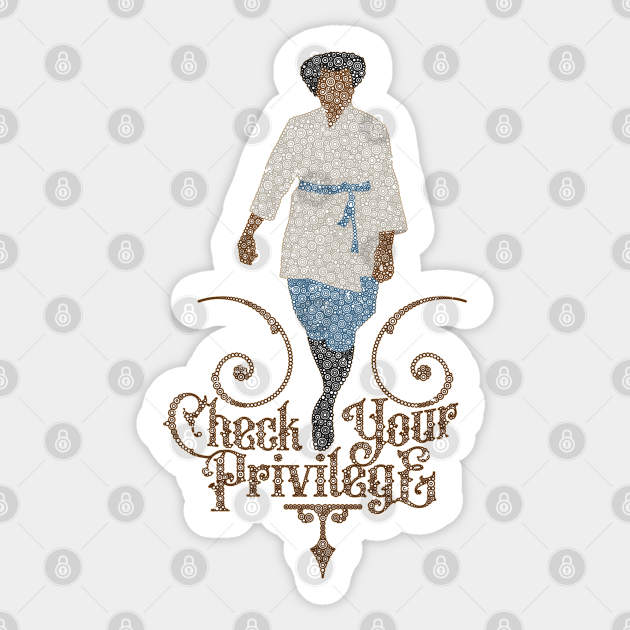 Check Your Privilege Circle Design - Enola Holmes - Sticker | TeePublic