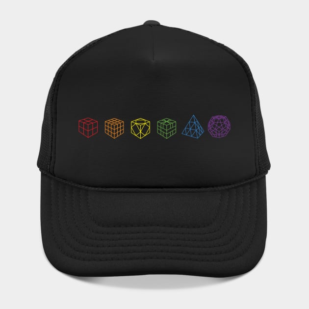 Rainbow Cube Lineup - Rubik's Cube Inspired Design for people who know ...