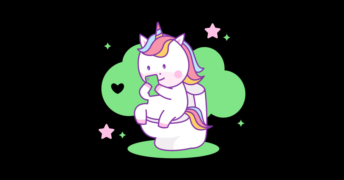 Unicorn On Toilet - Unicorn - T-Shirt | TeePublic