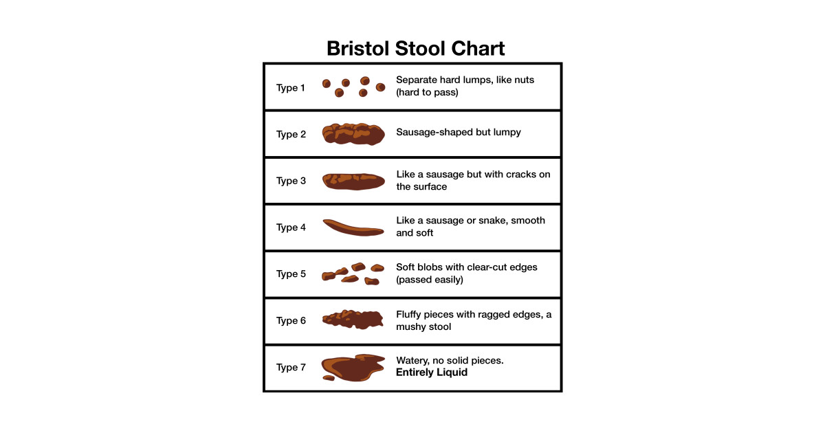 Bristol Stool Chart - Bristol Stool Chart - T-Shirt | TeePublic