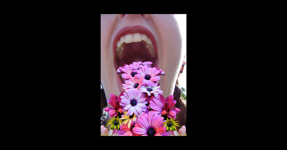 Vomiting Flowers - Collage - Sticker | TeePublic