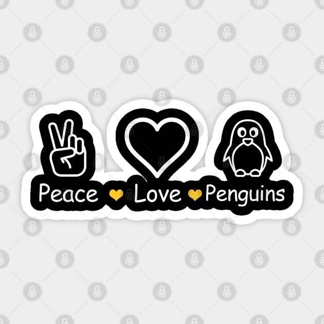 Peace Love Penguins lover - Penguin Lover - Sticker | TeePublic