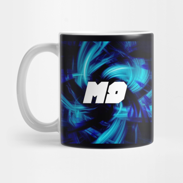 M9 Block Logo with Blue Swirl Background - Videogames - Mug | TeePublic