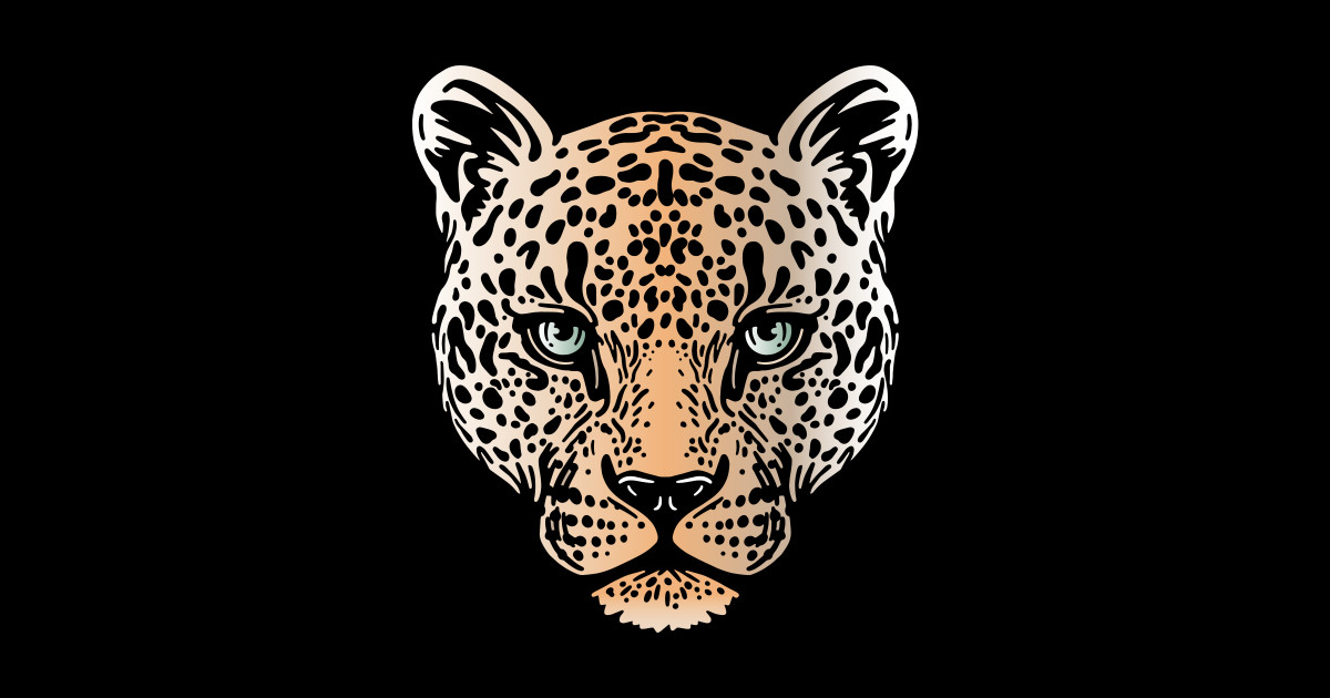 Leopard Face - Leopard - Sticker | TeePublic