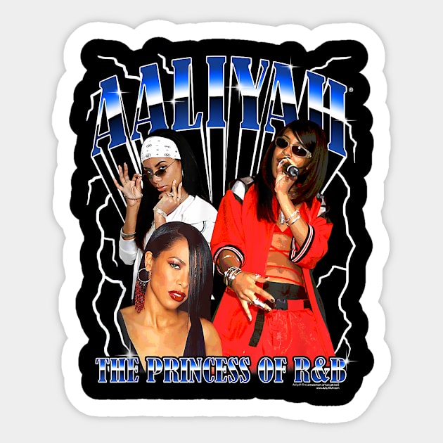 90's Retro Bootleg - Aaliyah - Sticker | TeePublic