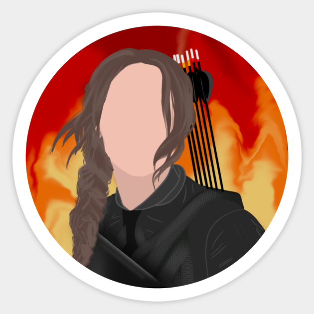katniss everdeen - Hunger Games - Sticker | TeePublic