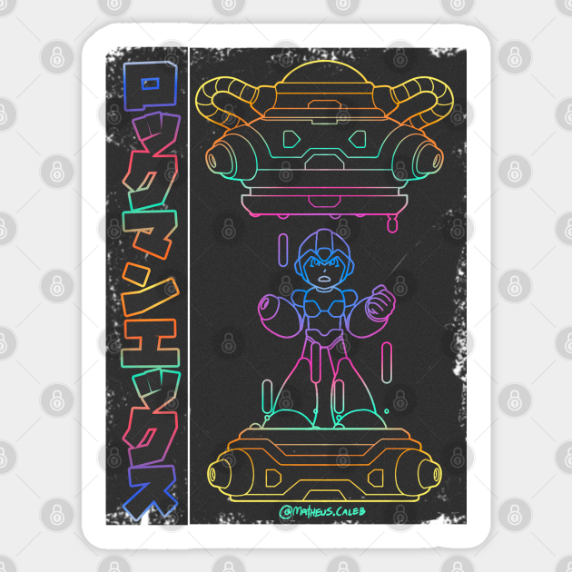Mega Man x - Capsule - Color V2 - Megaman - Sticker | TeePublic