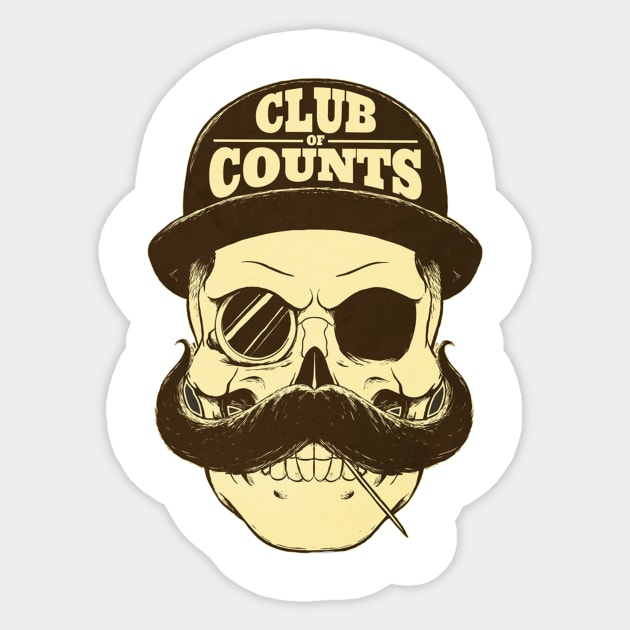 Fancy skull with monocle - Fancy Skull With Monocle - Sticker | TeePublic