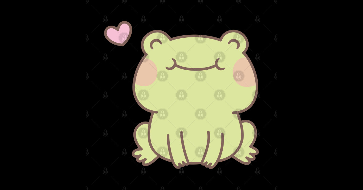 Cute Happy Little Frog - Cute Frog - Sticker | TeePublic