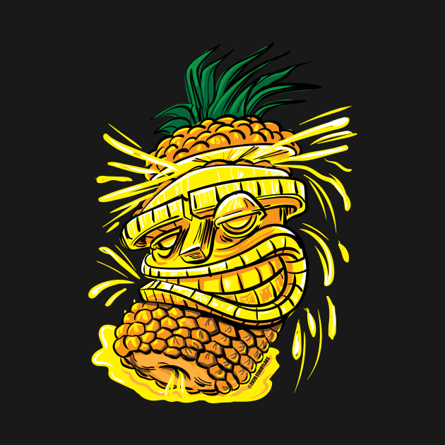 Tiki Pineapple exploding - Tiki Pinapple Explosion - T-Shirt | TeePublic