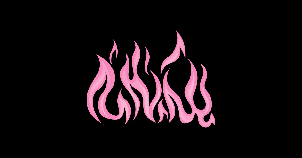 Pink Fire - Pink Fire - Sticker | TeePublic
