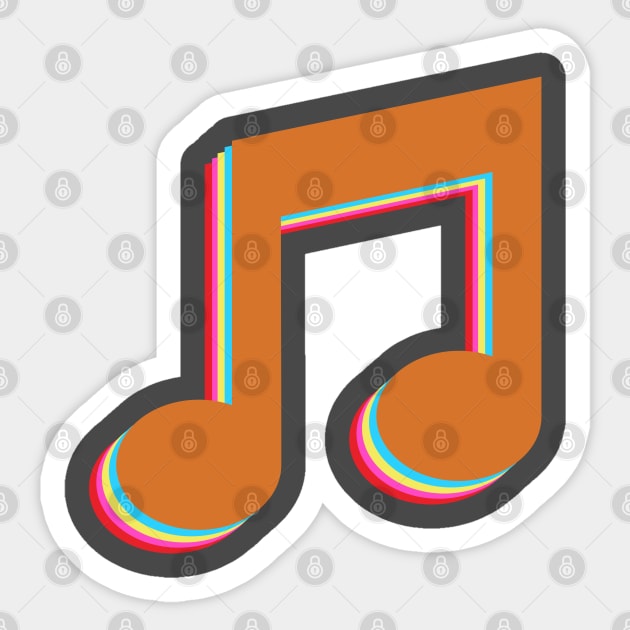Colorful musical note - Musical Note - Sticker | TeePublic