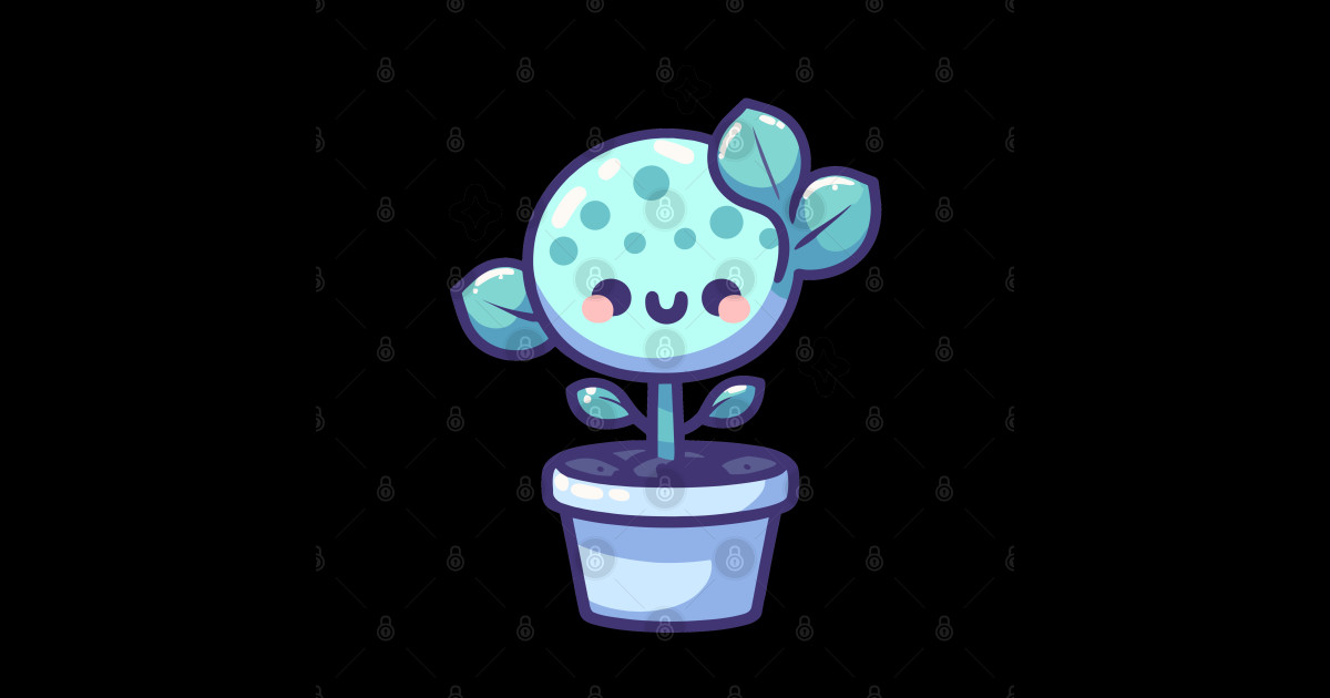 Cute Kawaii Smiley Plant in a Pot | Kawaii Houseplant | Kawaii Cute ...