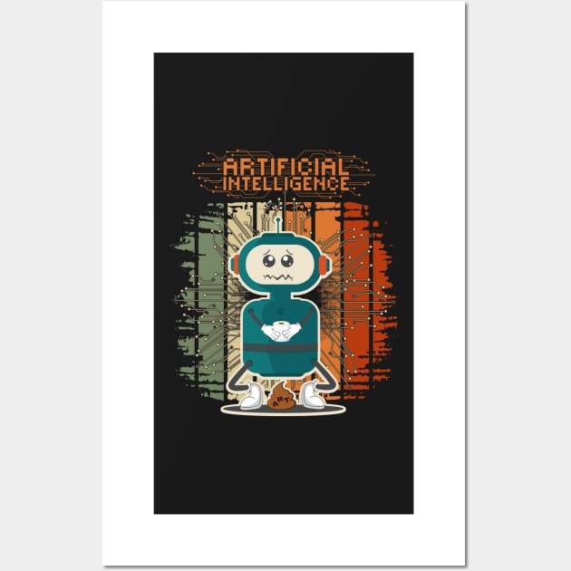 Funny art process artificial intelligence sarcastic robot - Artificial ...