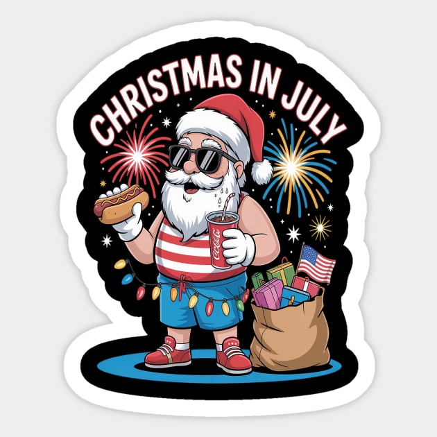 Christmas In July Santa Hot Dog USA - Christmas In July Santa Hot Dog ...