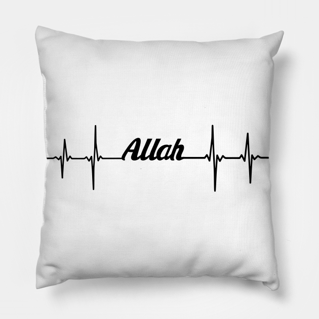 Allah Heartbeat - Allah - Pillow | TeePublic
