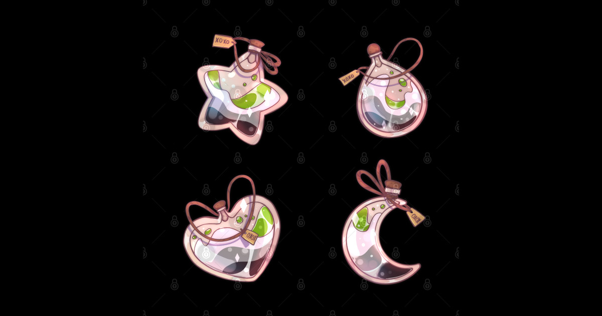 Aro potions sticker set - Cute - Sticker | TeePublic