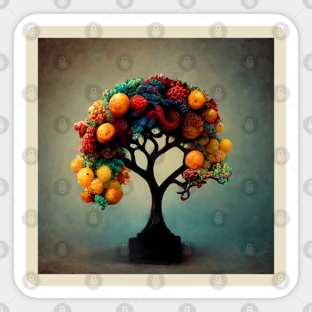 Imaginary Fruit Tree - Nature - Sticker | TeePublic