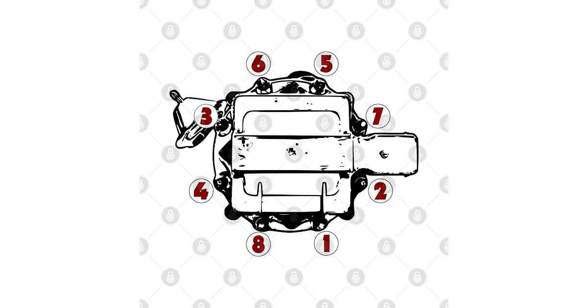 Small Block Chevy Firing Order - Chevrolet - T-Shirt | TeePublic