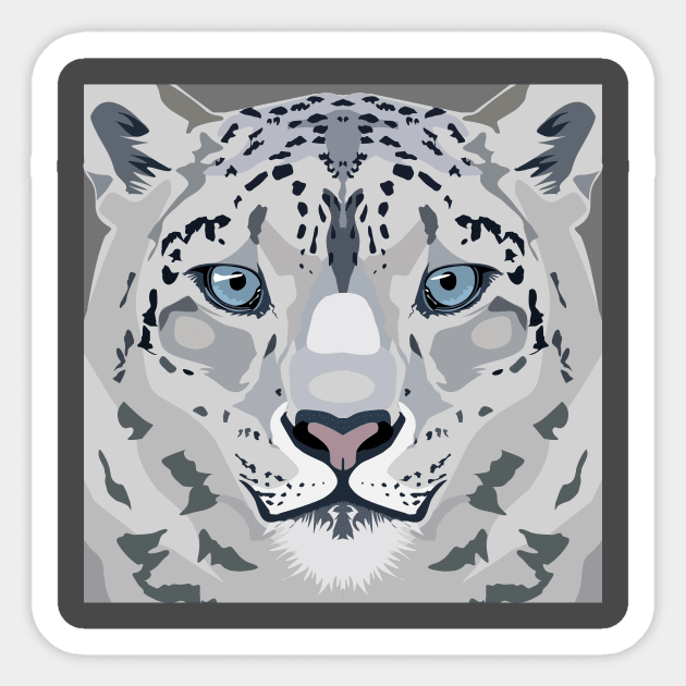 snow leopard face logo