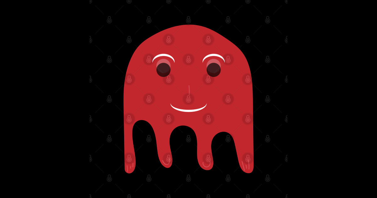 Red cute ghost - Ghost - Sticker | TeePublic