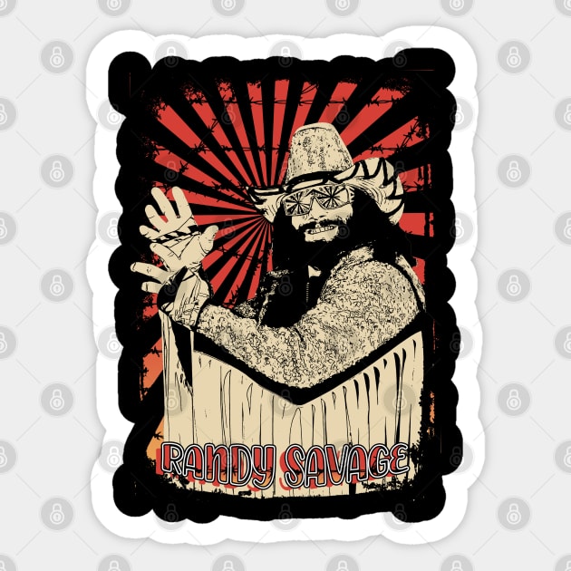 Vintage Randy Savage 80s /// Legends Wrestling - Randy Savage - Sticker ...