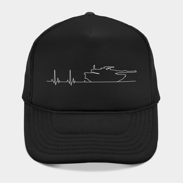 M1A1 / M1A2 Abrams Tank Heartbeat Pulse - Abrams - Hat | TeePublic