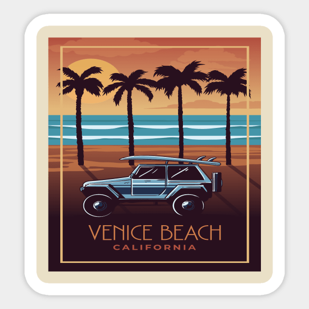 Venice Beach - Venice Beach - Sticker | TeePublic
