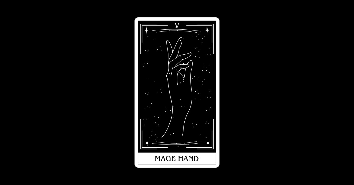 Mage Hand Dnd 5e Spells Tarot Card Dungeons and Dragons Gift - Dnd5e ...