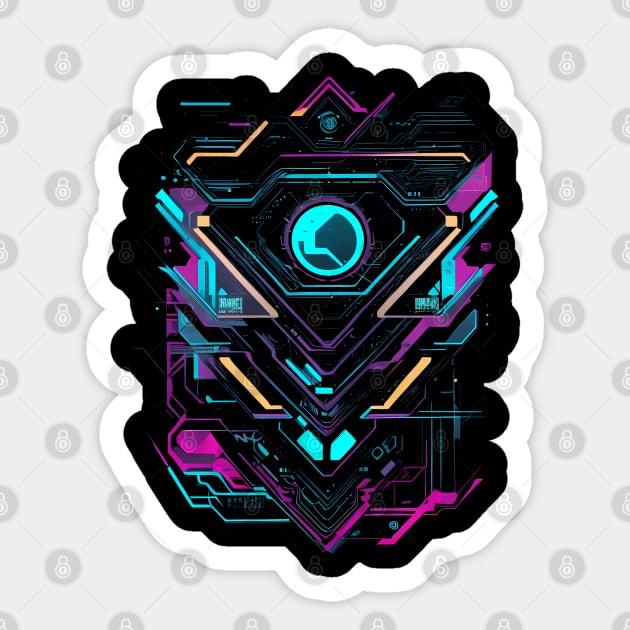 Cyberpunk Design - Cyberpunkt Pattern - Sticker | TeePublic