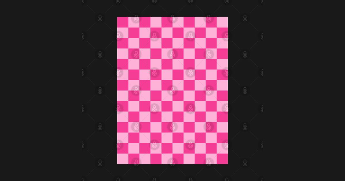 Pink Checkered Pattern - Checkerboard - T-Shirt | TeePublic