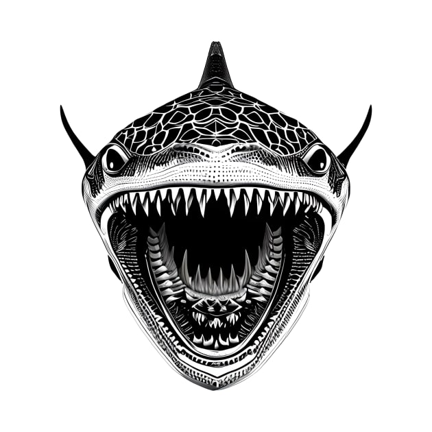 Front-Facing Shark With Wide Open Mouth For Shark Enthusiast - Shark ...