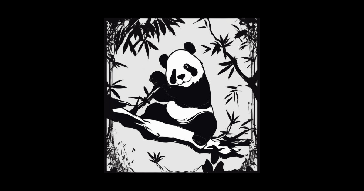 Pandas Shadow Silhouette Anime Style Collection No. 63 - Digital Art ...