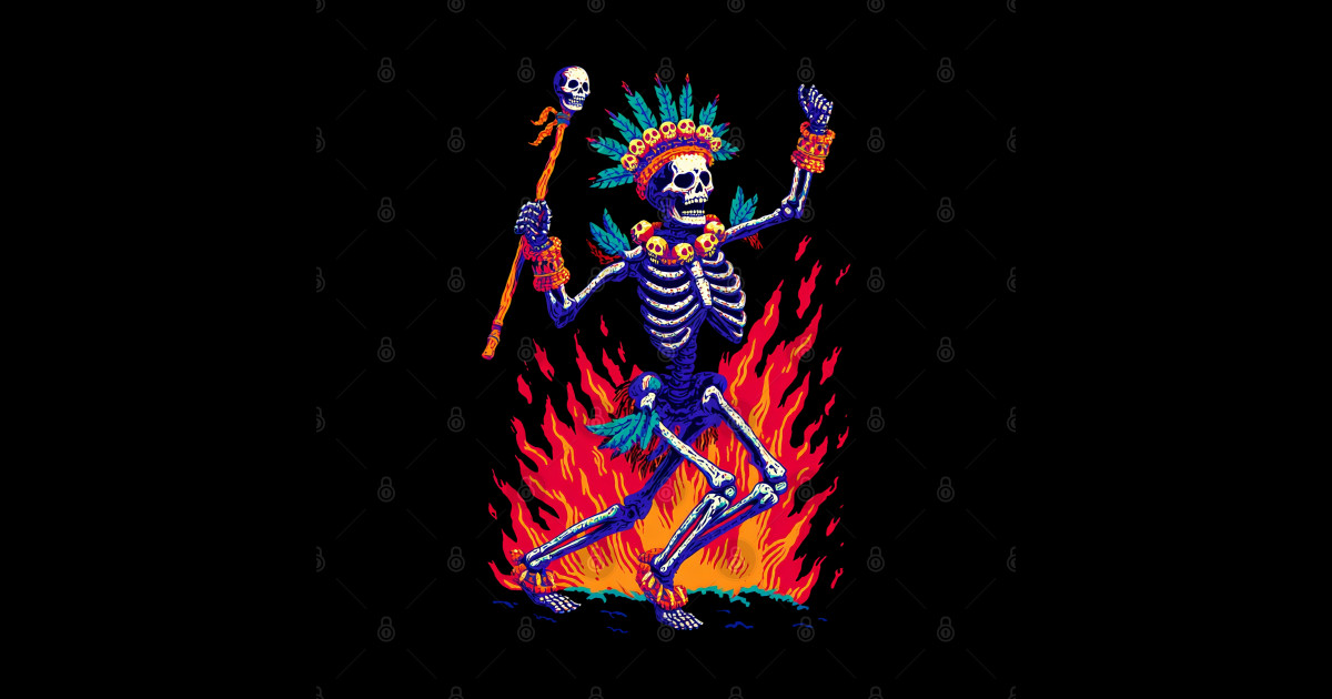 Festive Skeleton Celebration - Skeleton - Sticker | TeePublic