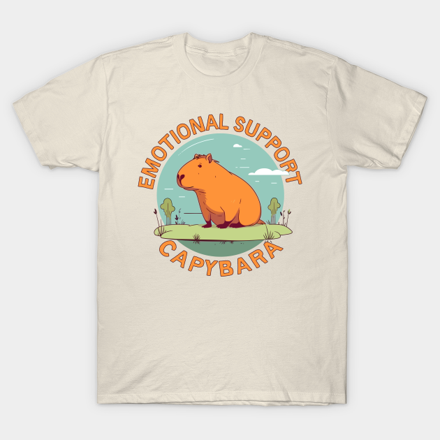 Emotional Support Capybara - Capybara - T-Shirt | TeePublic