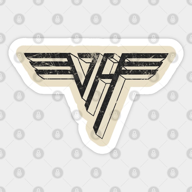 VAN HALEN VINTAGE / RETRO LOGO - Van Halen - Sticker | TeePublic