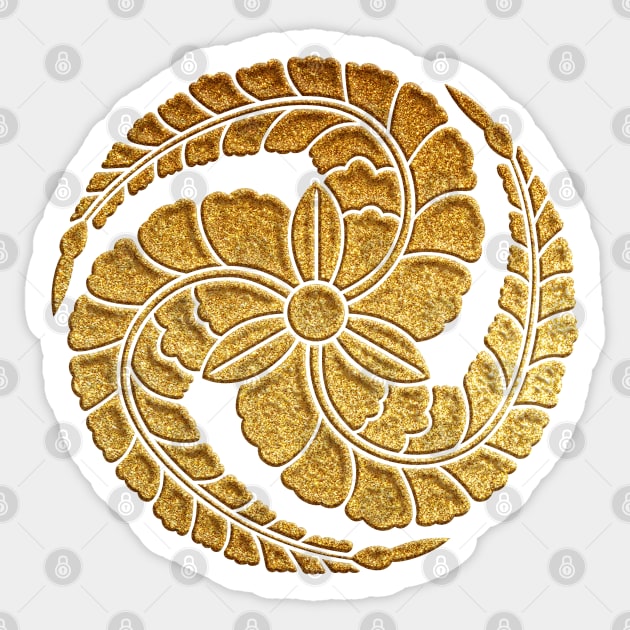 Gold Kuroda Fuji Tomoe Kamon - Fuji Tomoe - Sticker | TeePublic
