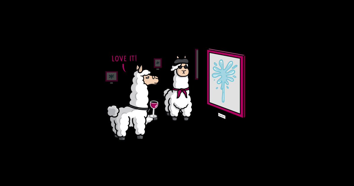 Split Art! - Llamas - T-Shirt | TeePublic