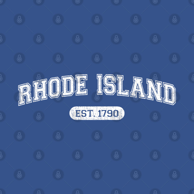 Classic College-Style Rhode Island 1790 Distressed University Design ...