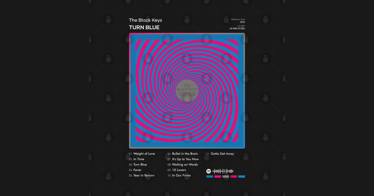 The Black Keys - Turn Blue Tracklist Album - The Black Keys - T-Shirt ...