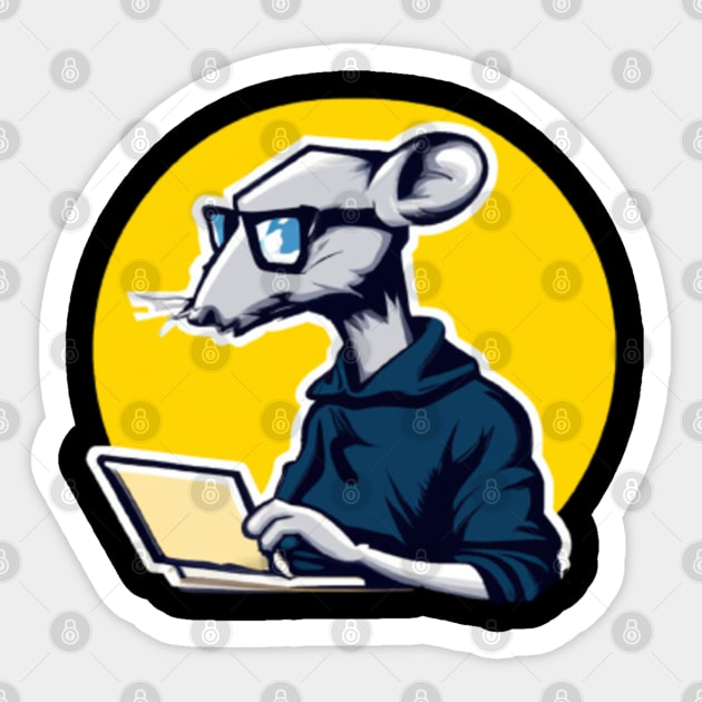 Rat Hacker, Computer Scientist - Funny Hacker Gifts - Sticker | TeePublic