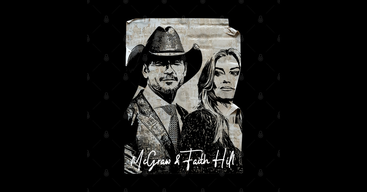 Tim McGraw & Faith Hill 80s Vintage Old Poster - Tim Mcgraw - Sticker ...